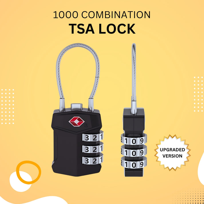 Smart Combination TSA Safe 3 digit combination travel luggage Lock ...