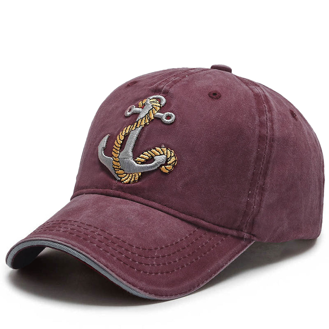 Embroidery sea rivet denim baseball outdoor summer cap – Trekmad