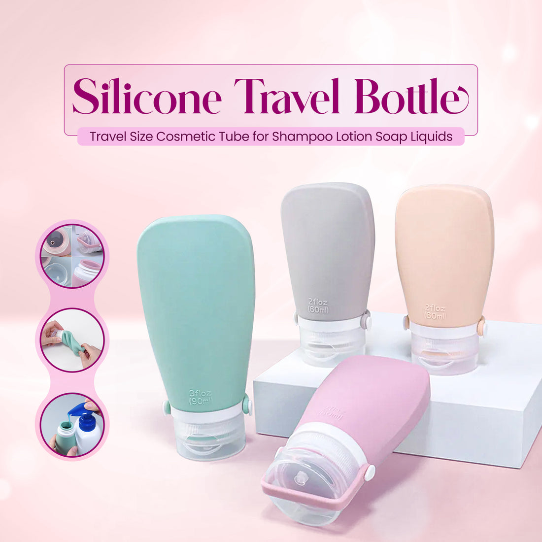 Squeezable Portable Silicone Tube for Travel – Trekmad